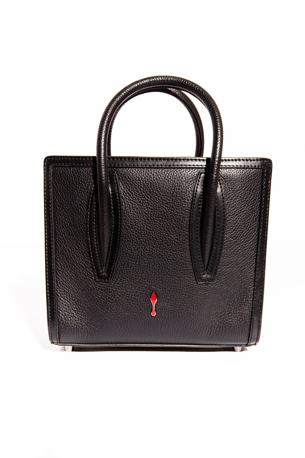 LOUBOUTIN Black Studded "Paloma" Mini Top Handle Bag | MOSS Consignment